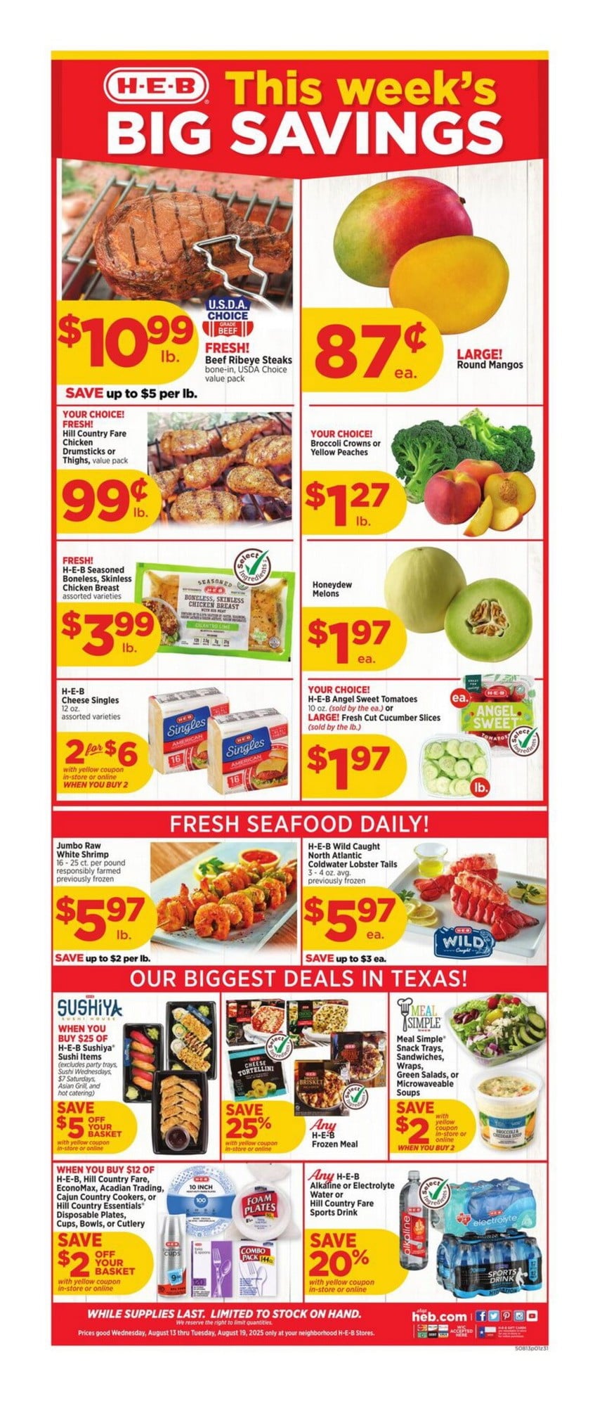 HEB Weekly Ad Aug 13 – Aug 19, 2025