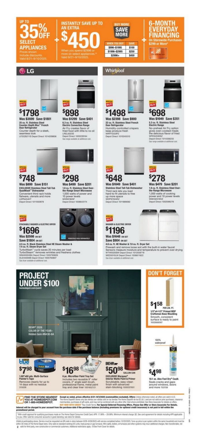 Home Depot Labor Day Sale Aug 21 – Sep 03, 2025