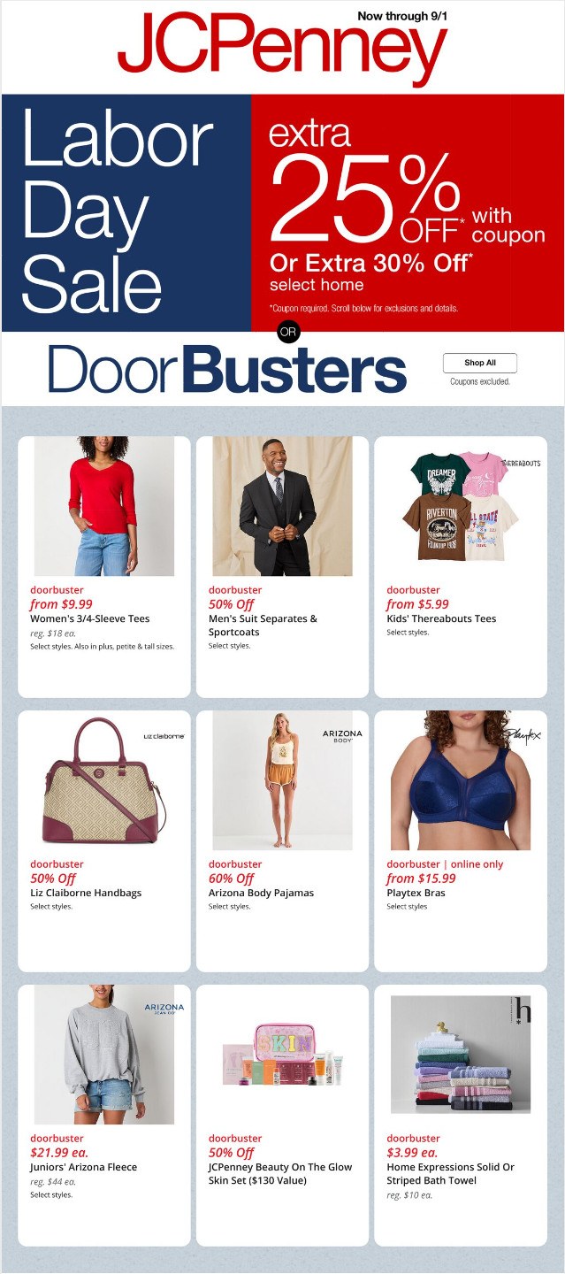 JCPenney Store Ad Aug 29 – Sep 01, 2025 (Labor Day Promotion Included)