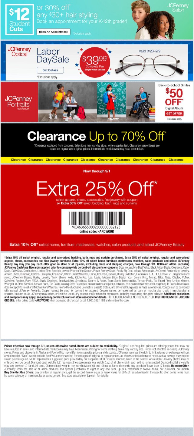 JCPenney Store Ad Aug 29 – Sep 01, 2025 (Labor Day Promotion Included)