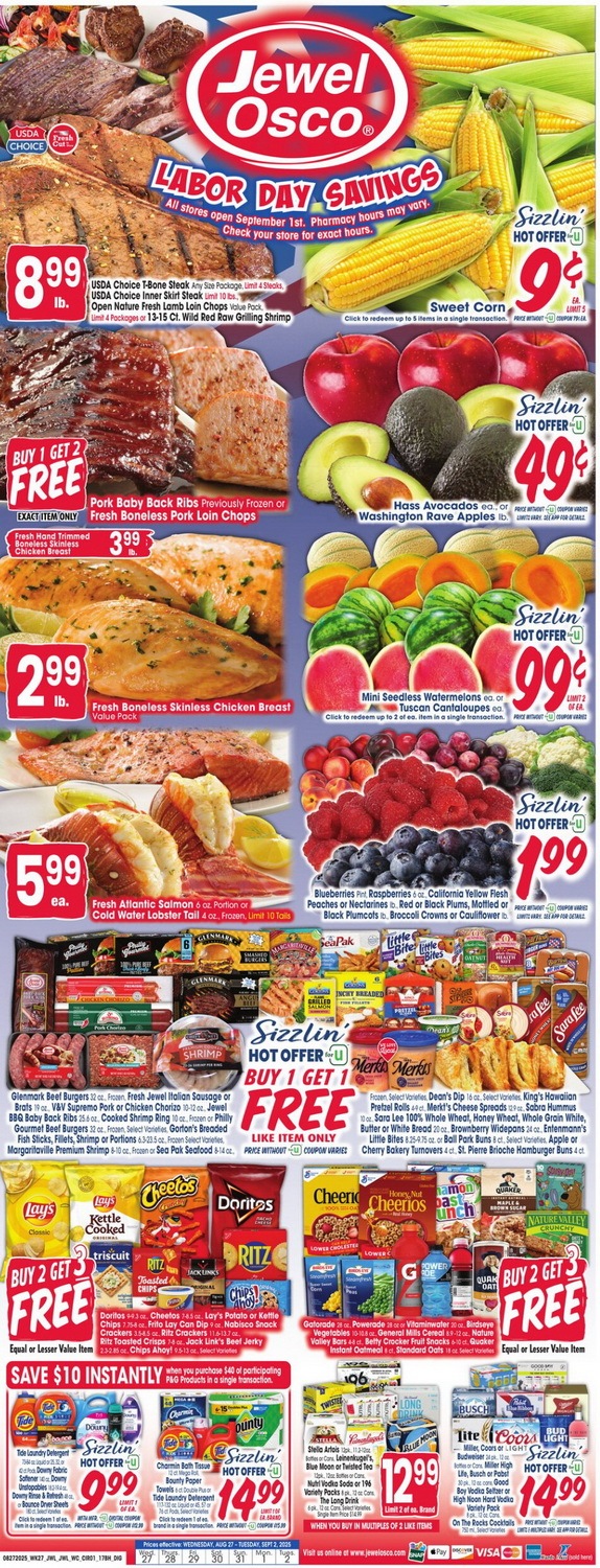 Jewel Osco Weekly Ad Aug 27 – Sep 02, 2025
