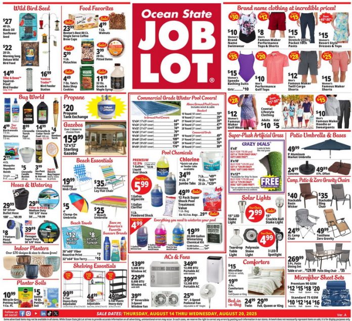 Ocean State Job Lot Weekly Ad Aug 14 – Aug 20, 2025