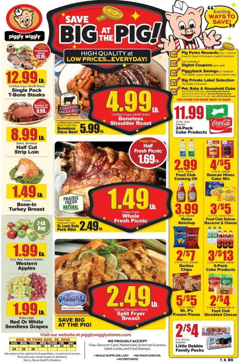 Piggly Wiggly Weekly Ad Aug 20 – Aug 26, 2025