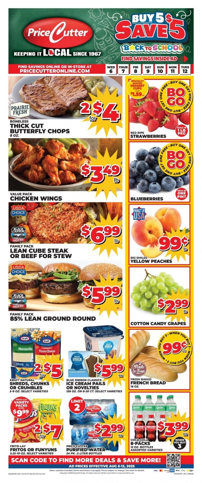 Price Cutter Weekly Ad Aug 06 – Aug 12, 2025