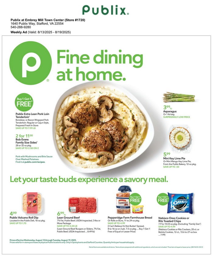 Publix Weekly Ad Aug 13 – Aug 19, 2025