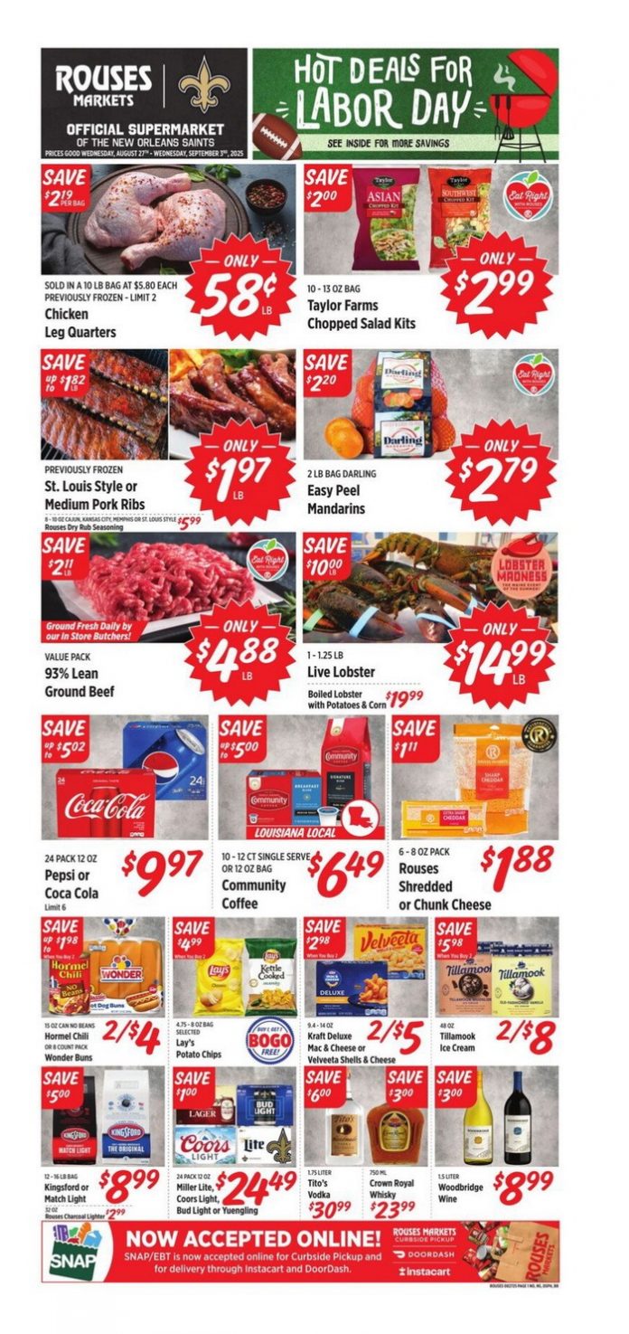 Rouses Weekly Ad Aug 27 – Sep 03, 2025 (Labor Day Promotion Included)