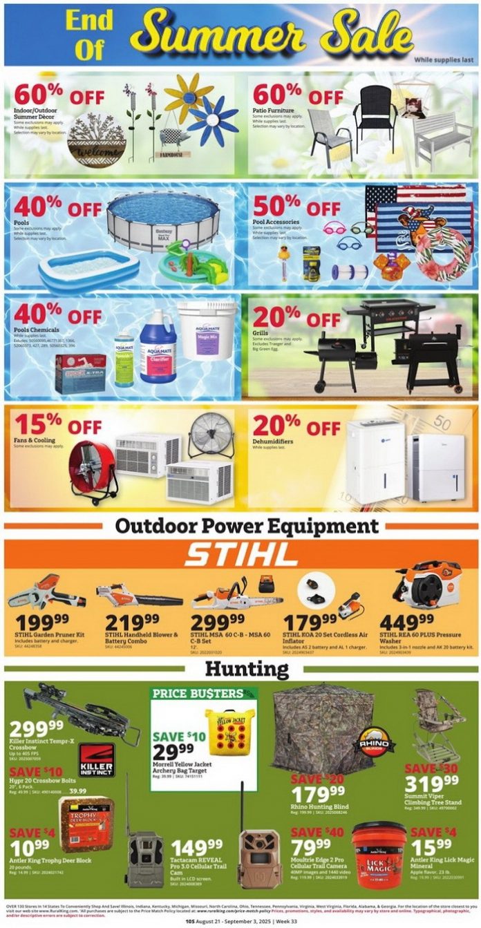 Rural King Weekly Ad Aug 21 – Sep 03, 2025