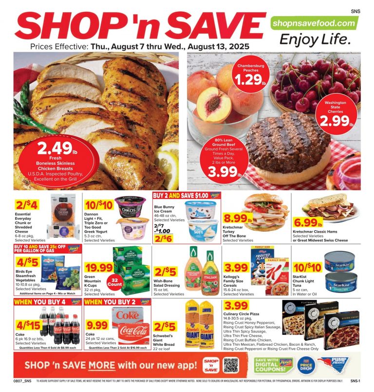 SHOP 'n SAVE Weekly Ad Aug 07 – Aug 13, 2025