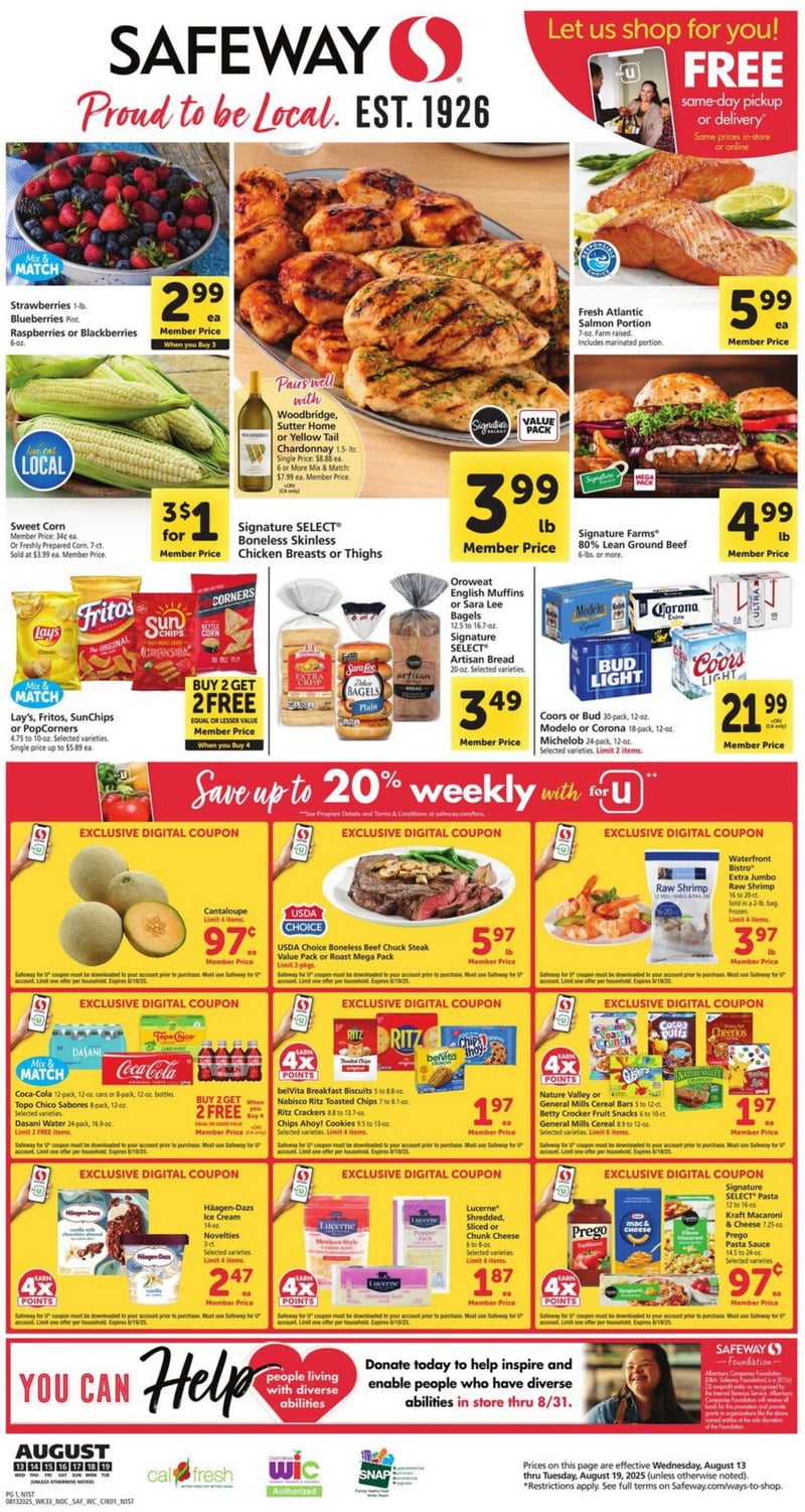 Safeway Weekly Ad Aug 13 – Aug 19, 2025