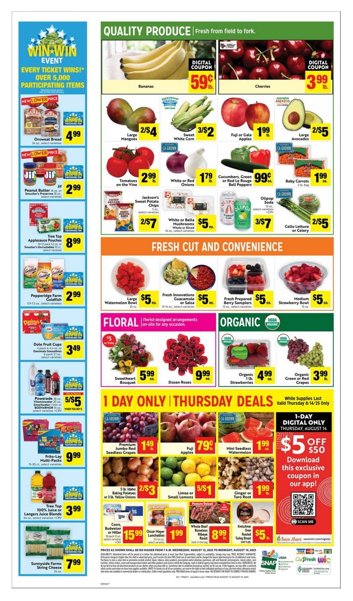 Save Mart Supermarket Weekly Ad Aug 13 – Aug 19, 2025