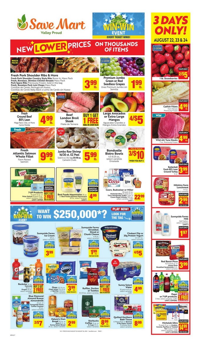 Save Mart Supermarket Weekly Ad Aug 20 – Aug 26, 2025