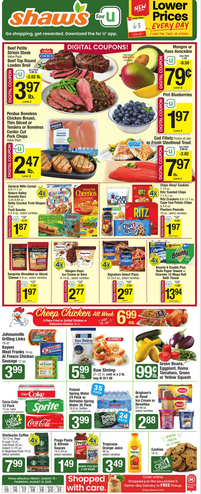 Shaw's Weekly Ad Aug 15 – Aug 21, 2025
