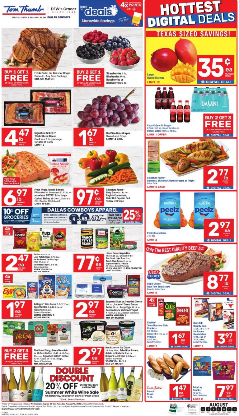 Tom Thumb Weekly Ad Aug 06 – Aug 12, 2025