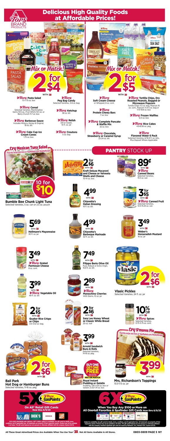 Tops Weekly Ad Aug 03 – Aug 09, 2025
