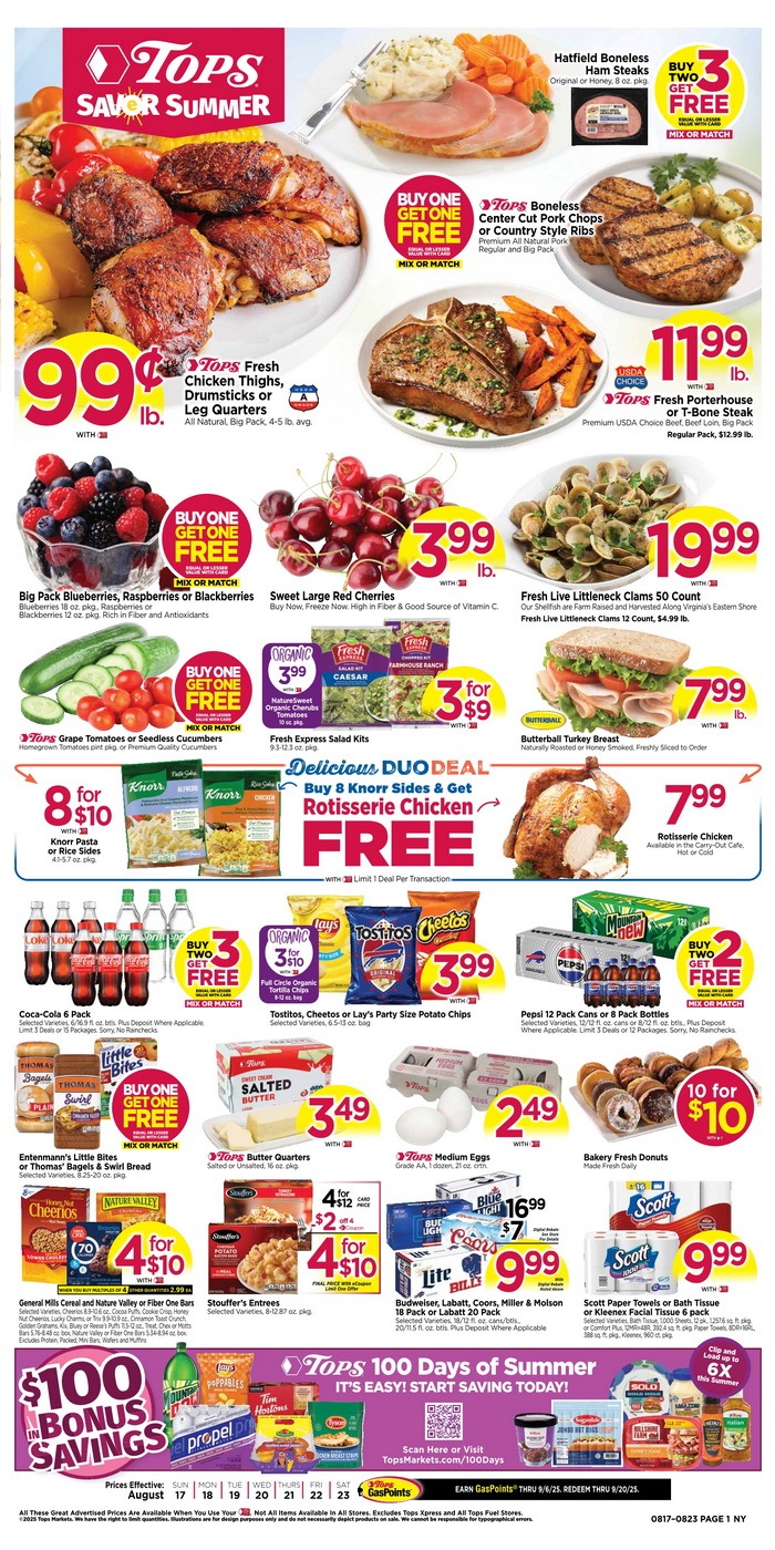 Tops Weekly Ad Aug 17 – Aug 23, 2025