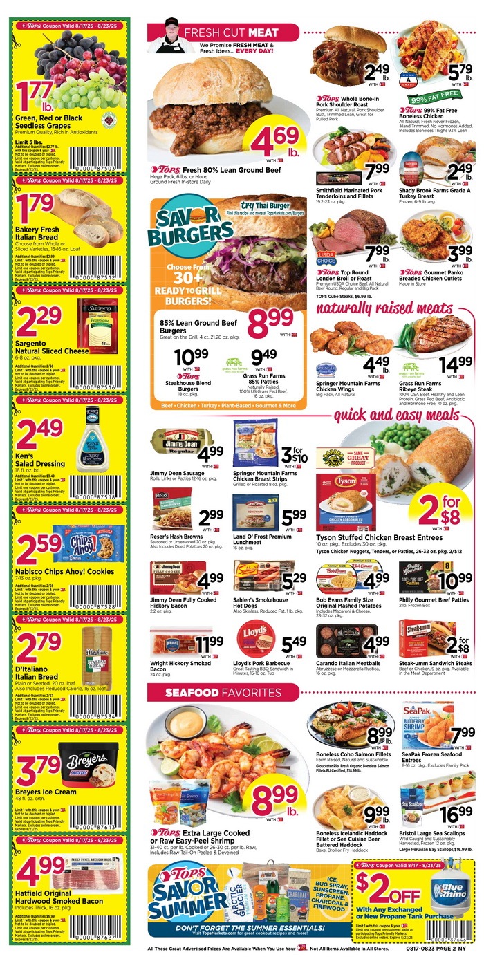 Tops Weekly Ad Aug 17 – Aug 23, 2025