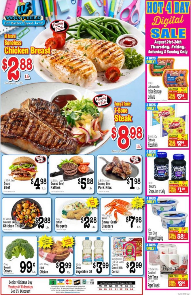 Wayfield Foods Weekly Ad Aug 18 – Aug 24, 2025