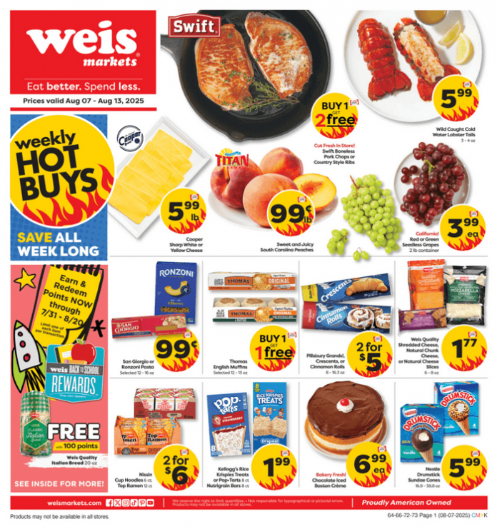 Weis Markets Weekly Ad Aug 07 – Aug 13, 2025