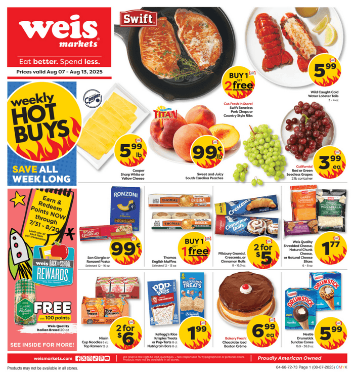 Weis Markets Weekly Ad Aug 07 – Aug 13, 2025