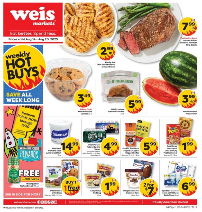 Weis Markets Weekly Ad Aug 14 – Aug 20, 2025