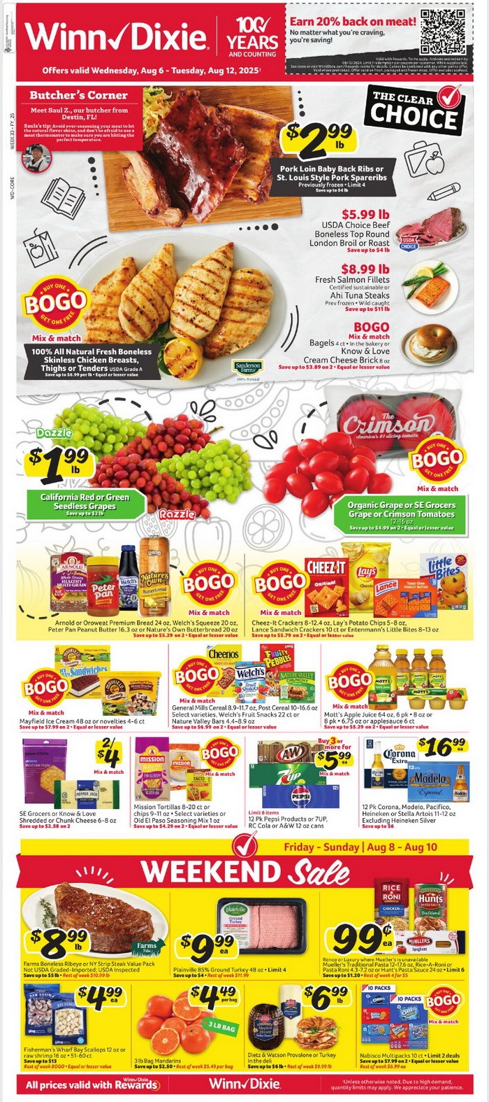 Winn-Dixie Weekly Ad Aug 06 – Aug 12, 2025