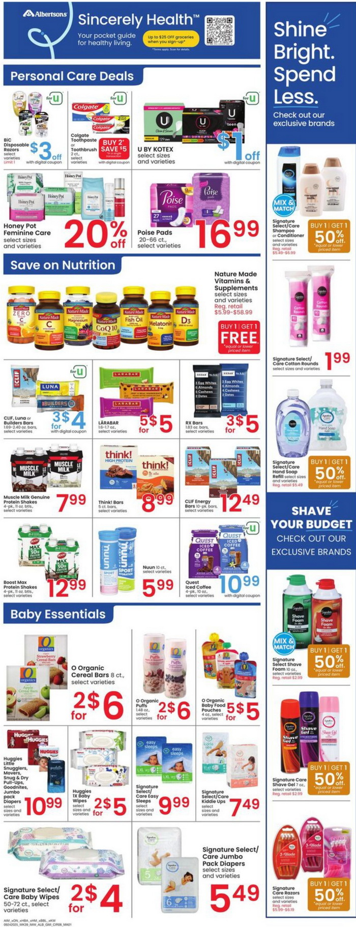 Albertsons Weekly Ad Sep 24 – Sep 30, 2025