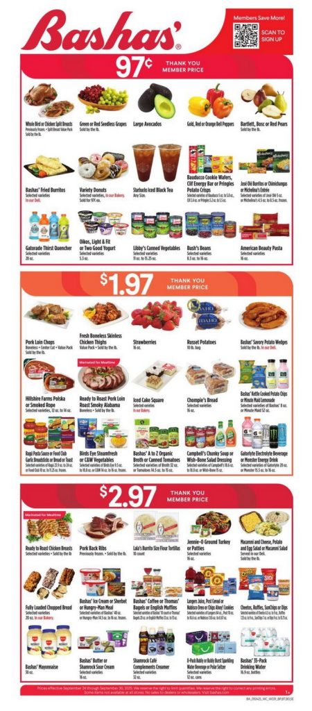 Bashas Weekly Ad Sep 24 – Sep 30, 2025