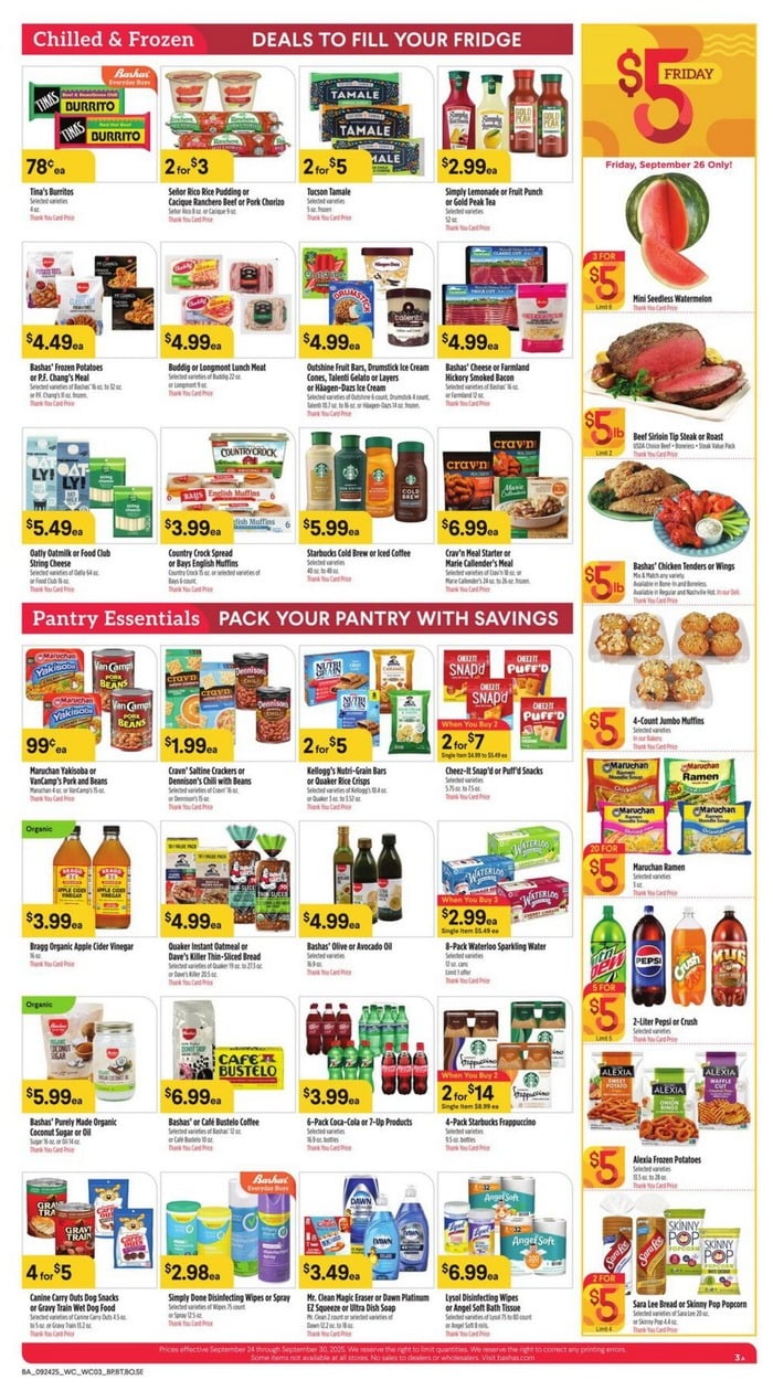 Bashas Weekly Ad Sep 24 – Sep 30, 2025
