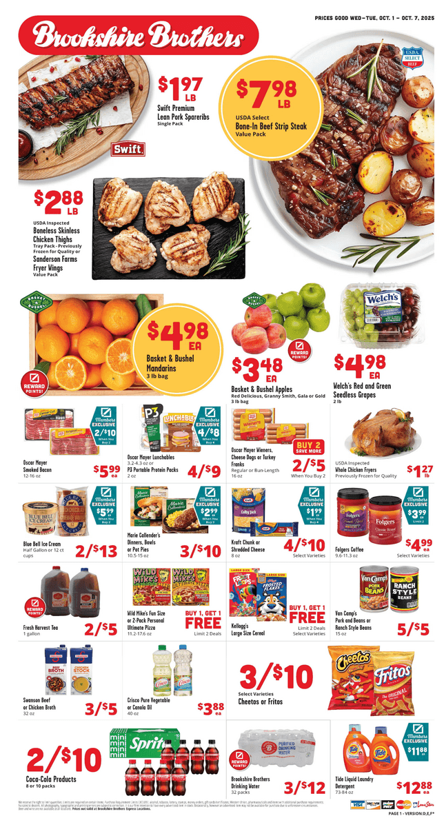 Brookshire Brothers Weekly Ad Oct 01 – Oct 07, 2025