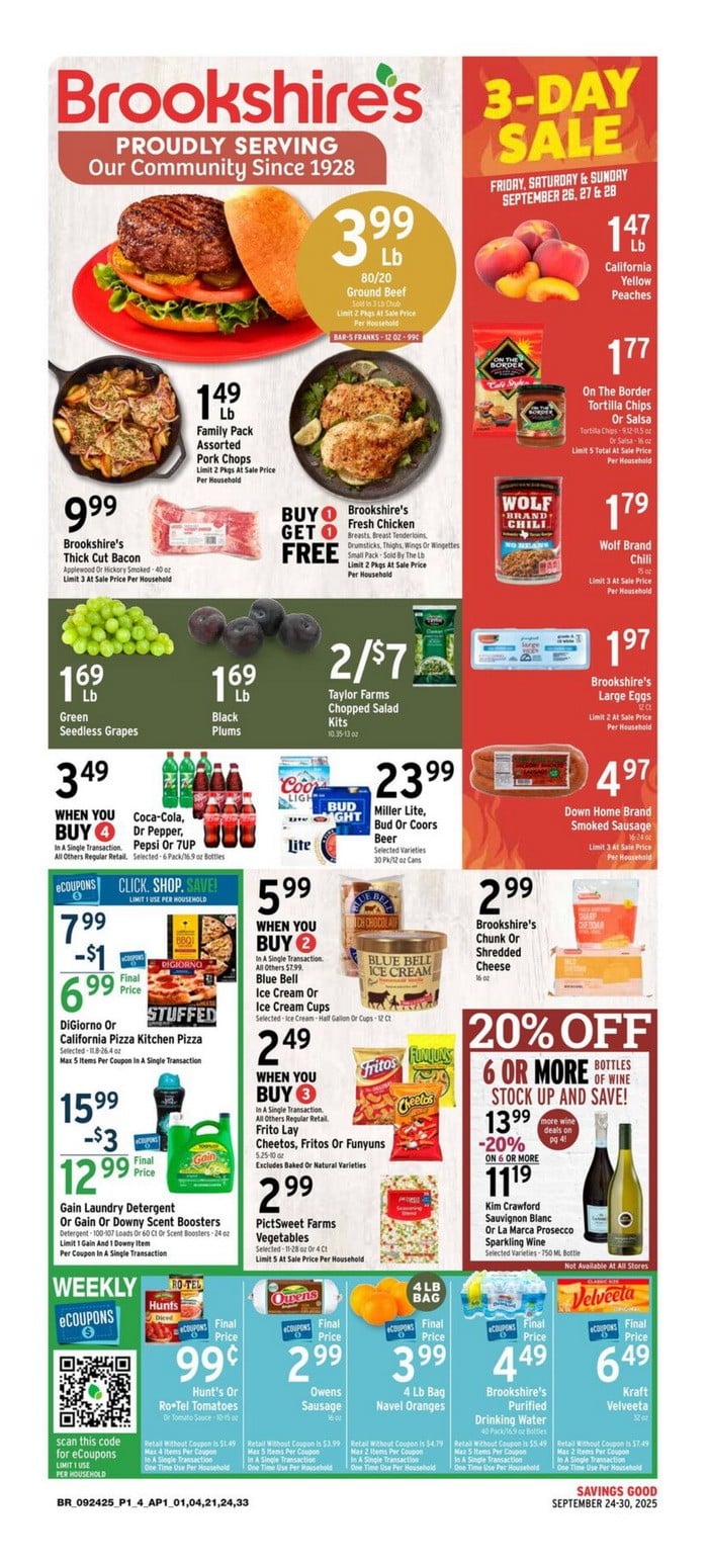Brookshire's Weekly Ad Sep 24 – Sep 30, 2025
