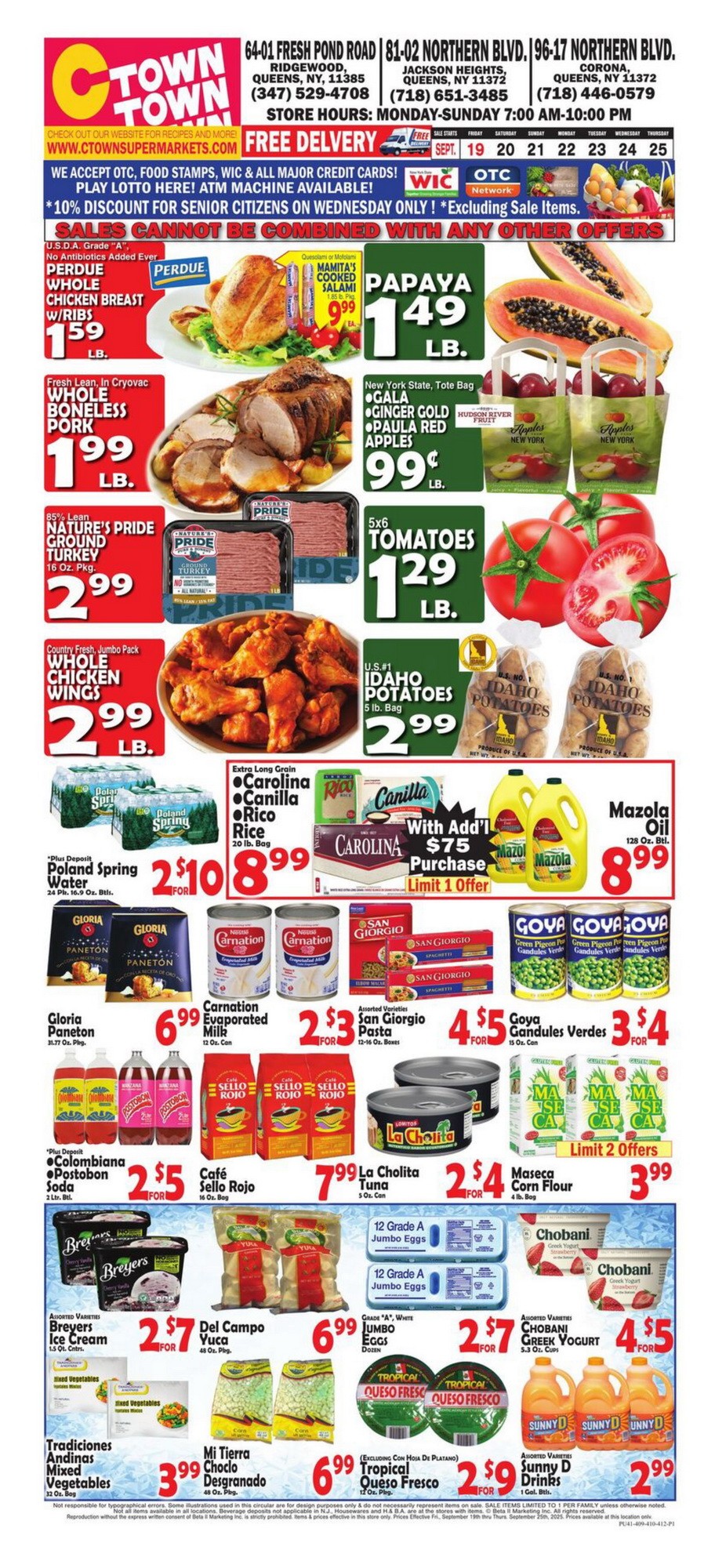 C-Town Weekly Ad Sep 19 – Sep 25, 2025
