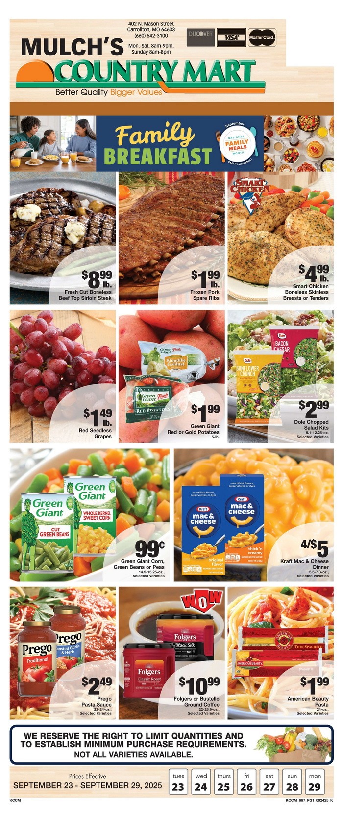 Country Mart Weekly Ad Sep 23 – Sep 29, 2025
