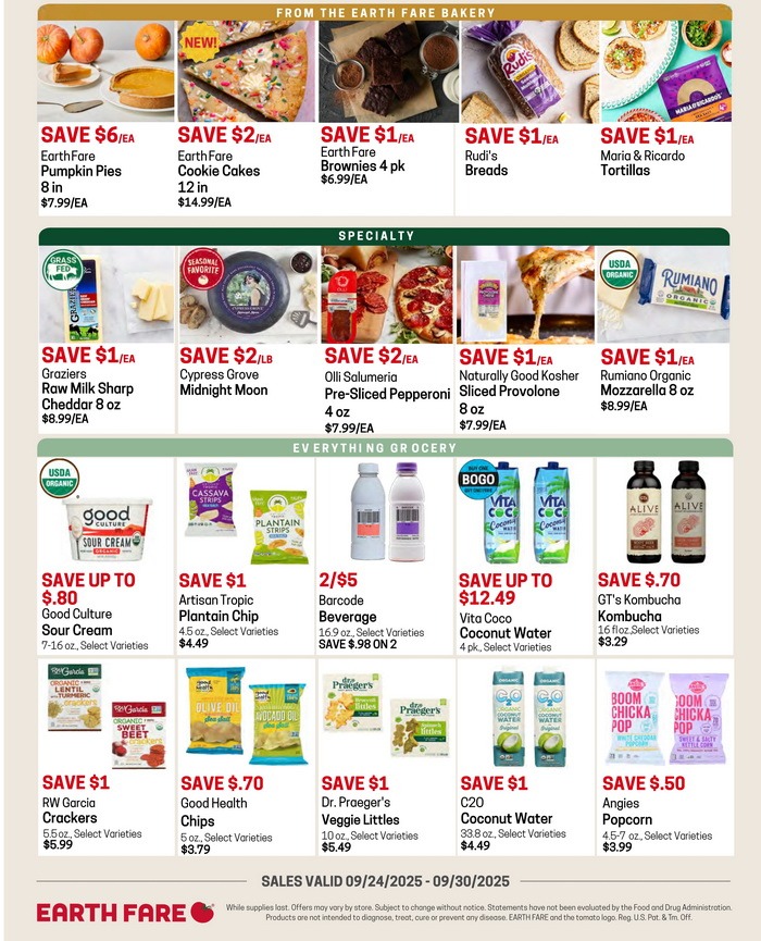 Earth Fare Weekly Ad Sep 24 – Sep 30, 2025
