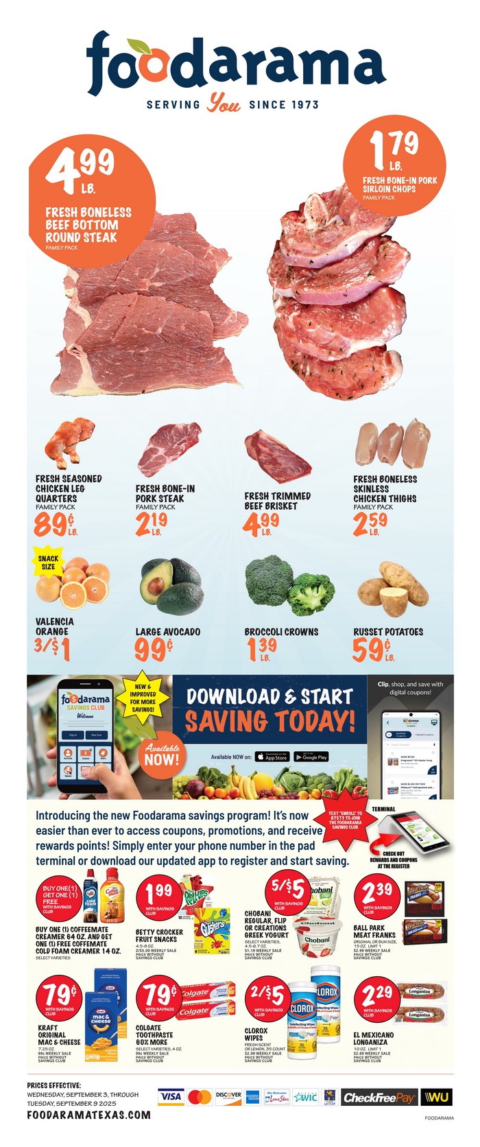 Foodarama Weekly Ad Sep 03 – Sep 09, 2025