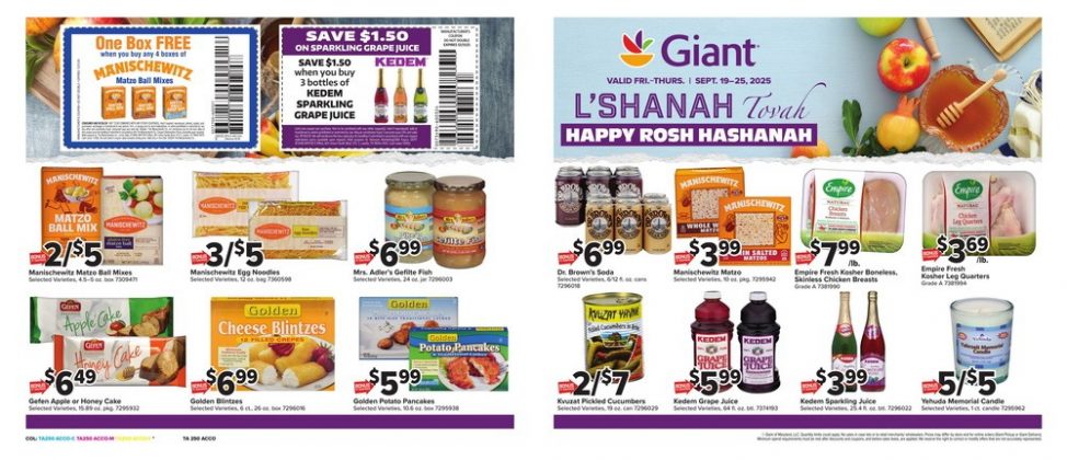 Giant Food Weekly Ad Sep 19 – Sep 25, 2025