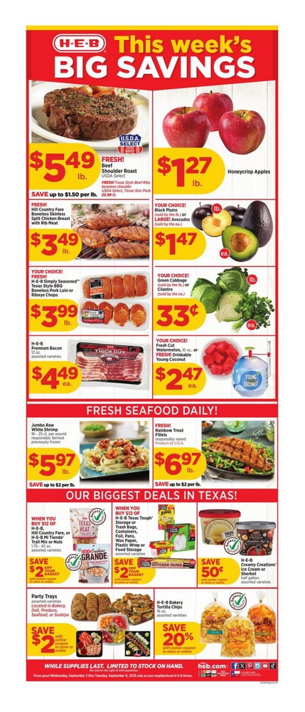 HEB Weekly Ad Sep 03 – Sep 09, 2025