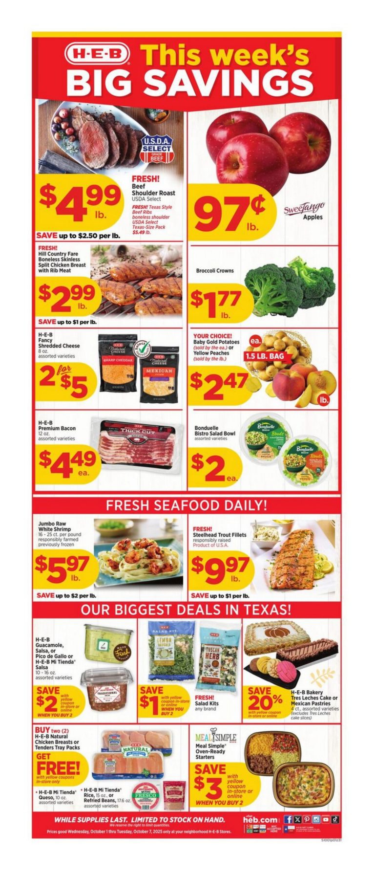 HEB Weekly Ad Oct 01 – Oct 07, 2025