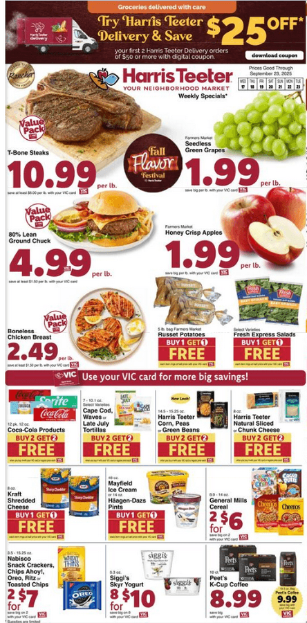 Harris Teeter Weekly Ad Sep 17 – Sep 23, 2025