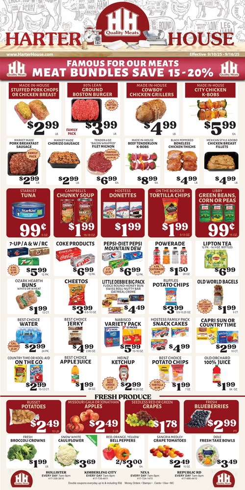Harter House Weekly Ad Sep 10 – Sep 16, 2025