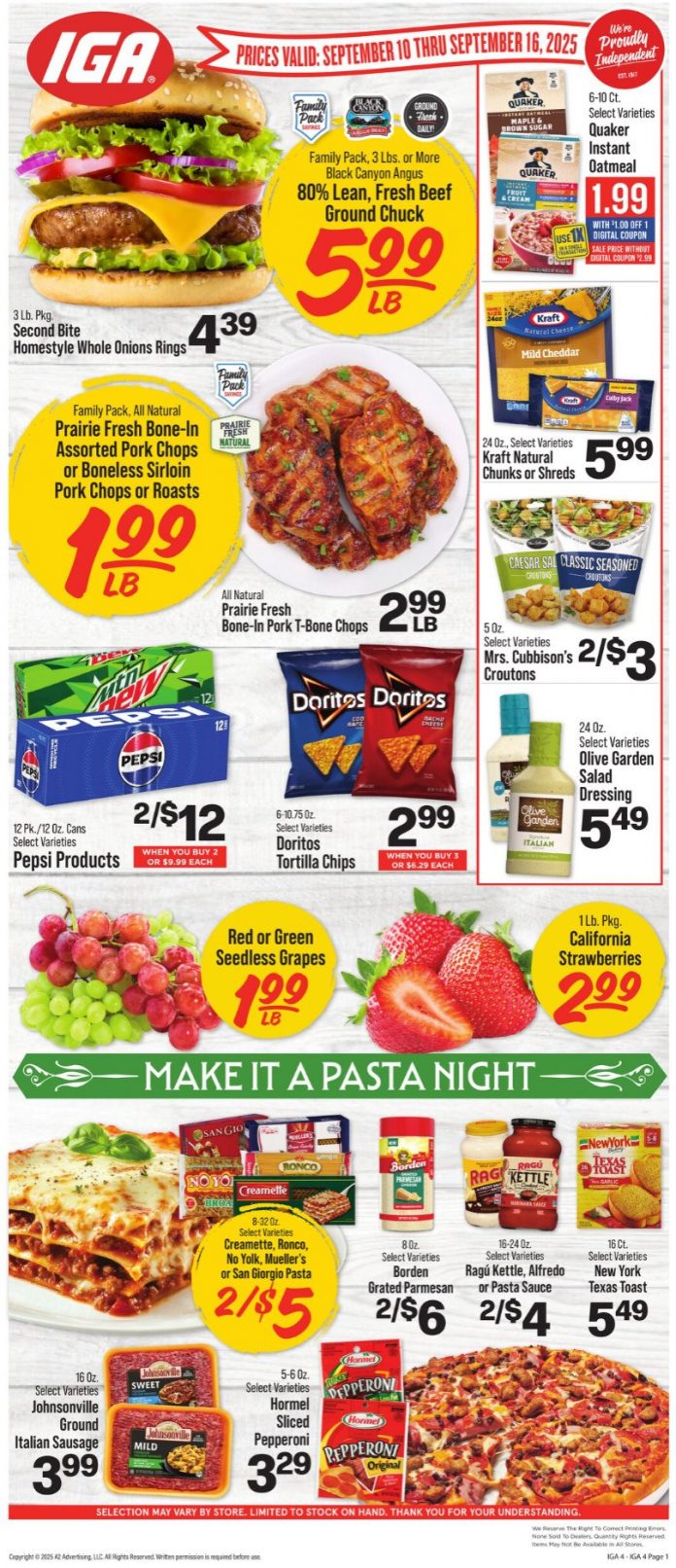 IGA Weekly Ad Sep 10 – Sep 16, 2025