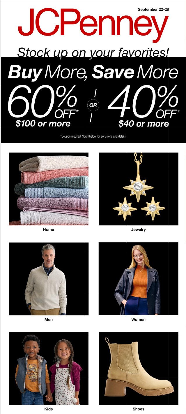 JCPenney Store Ad Sep 22 – Sep 28, 2025