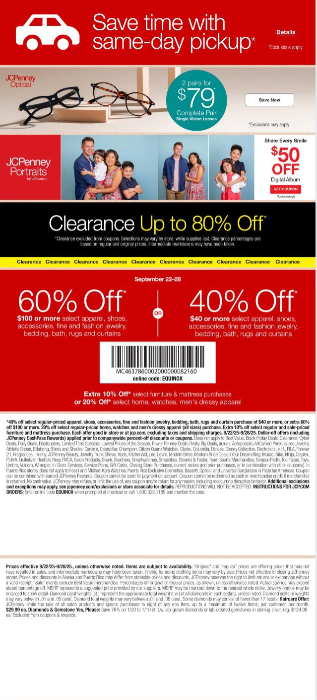 JCPenney Store Ad Sep 22 – Sep 28, 2025