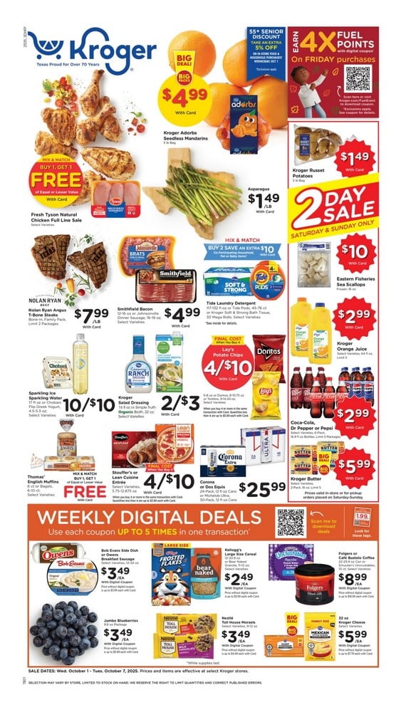 Kroger Weekly Ad Oct 01 – Oct 07, 2025 (Halloween Promotion Included)