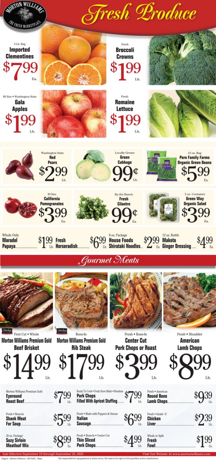 Morton Williams Weekly Ad Sep 19 – Sep 25, 2025