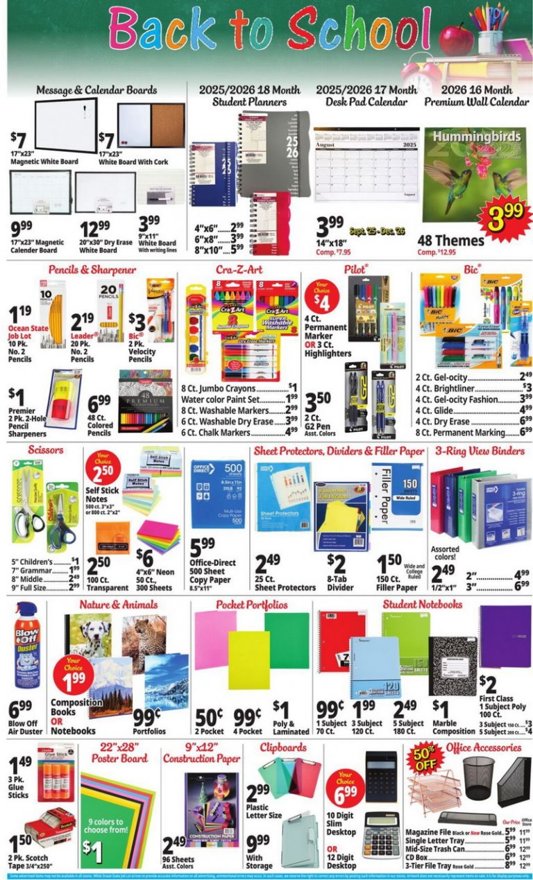 Ocean State Job Lot Weekly Ad Sep 11 – Sep 17, 2025