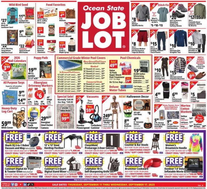 Ocean State Job Lot Weekly Ad Sep 11 – Sep 17, 2025