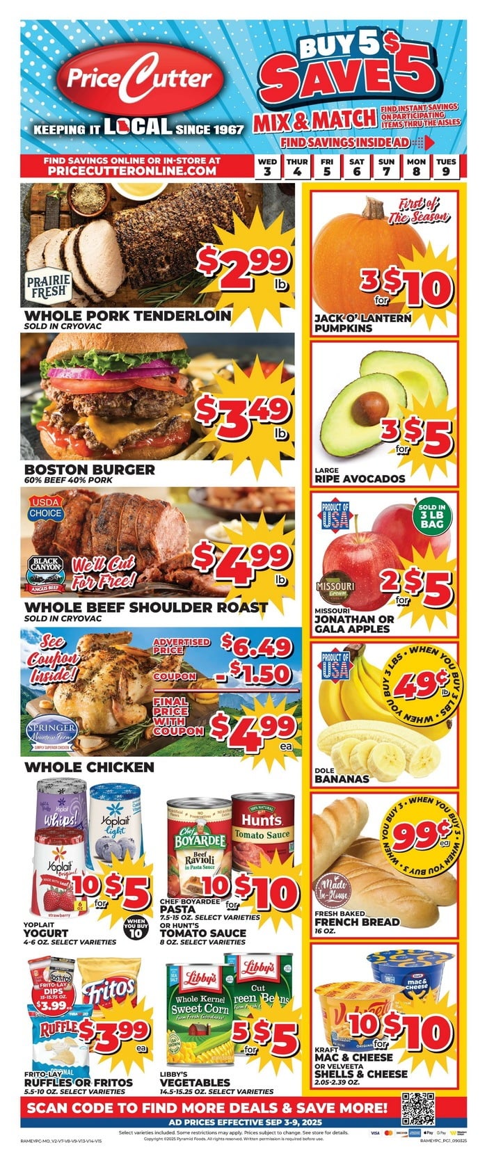 Price Cutter Weekly Ad Sep 03 – Sep 09, 2025