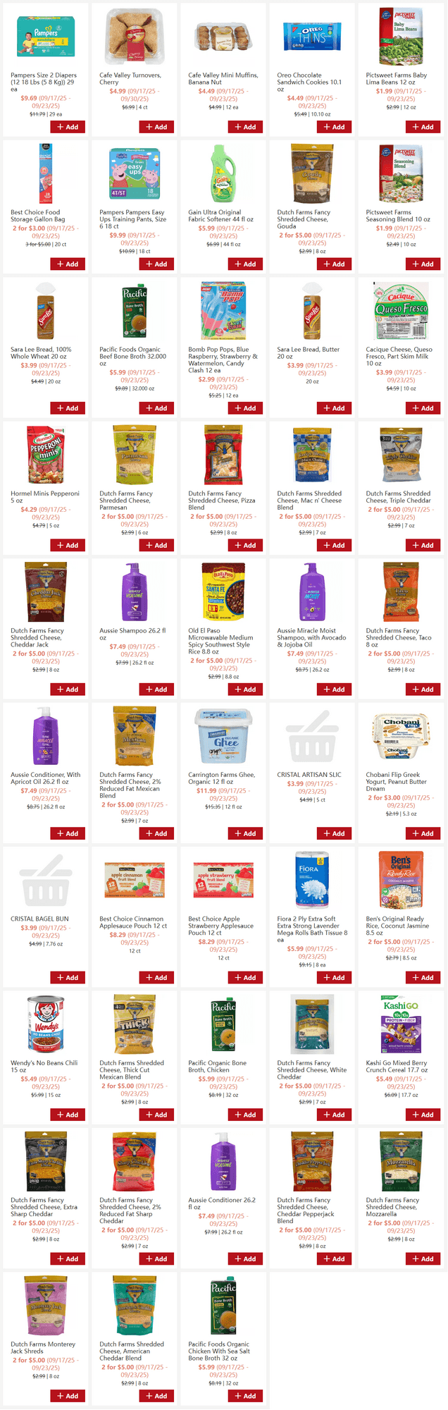 Price Cutter Weekly Ad Sep 17 – Sep 23, 2025