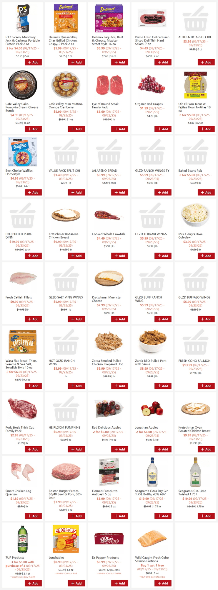Price Cutter Weekly Ad Sep 17 – Sep 23, 2025
