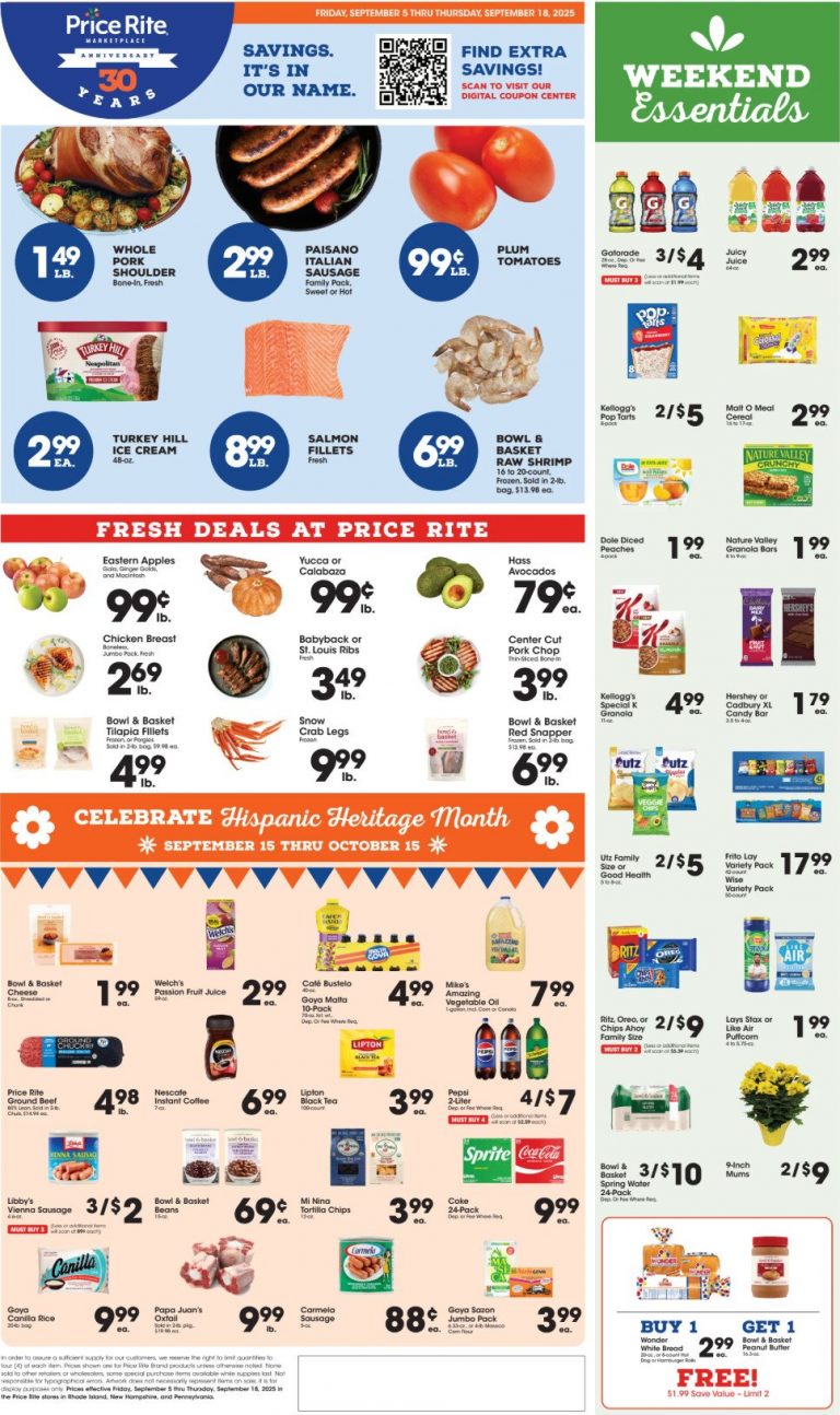 Price Rite Weekly Ad Sep 05 – Sep 18, 2025